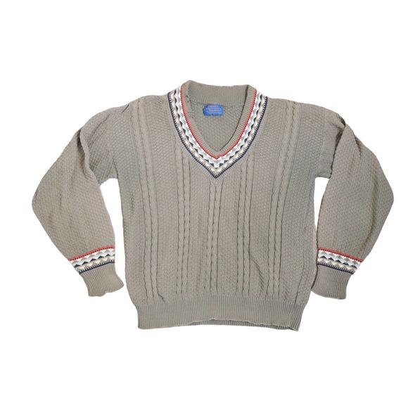 Pendleton | Sweaters | Vintage 8s Country Originals Pendleton Tan Cable Knit Sweater L | Poshmark